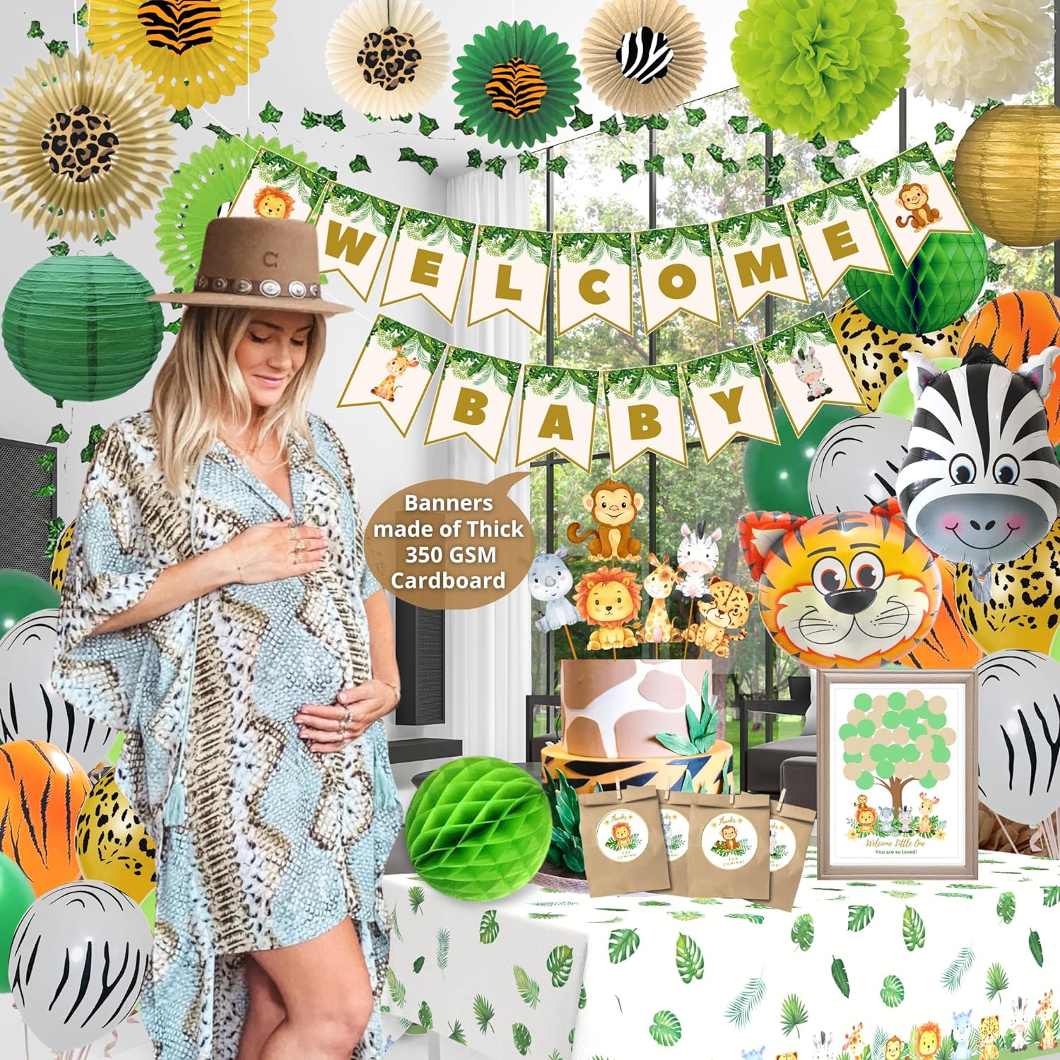 Safari baby shower decorations store
